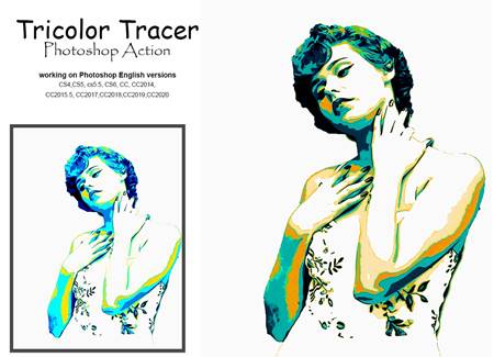 Tricolor Tracer Photoshop Action 5209958 FreePSDvn