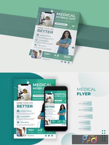Medical Mobile - Flyer 98DGD2J - FreePSDvn