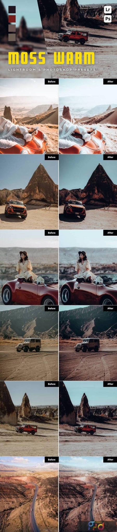 6 Moss Warm Lightroom and Photoshop Presets XEH5ZN5 - FreePSDvn