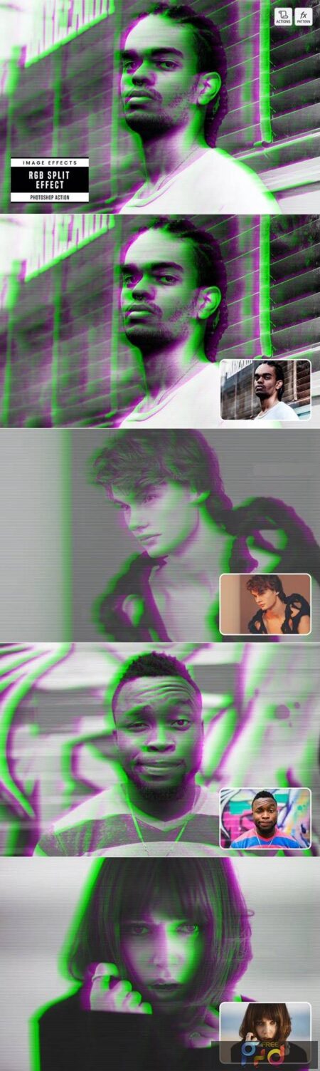 RGB Split Effect NZPNWNF - FreePSDvn