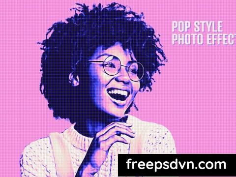 Pop Style Photo Effect 9P4S4S2 - FreePSDvn