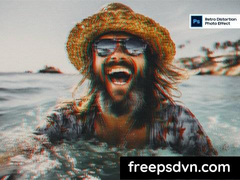 Retro Distortion Photo Effect Y7VH3PW - FreePSDvn
