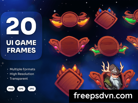 UI Game Frames Vol.5 8HHN4J5 - FreePSDvn